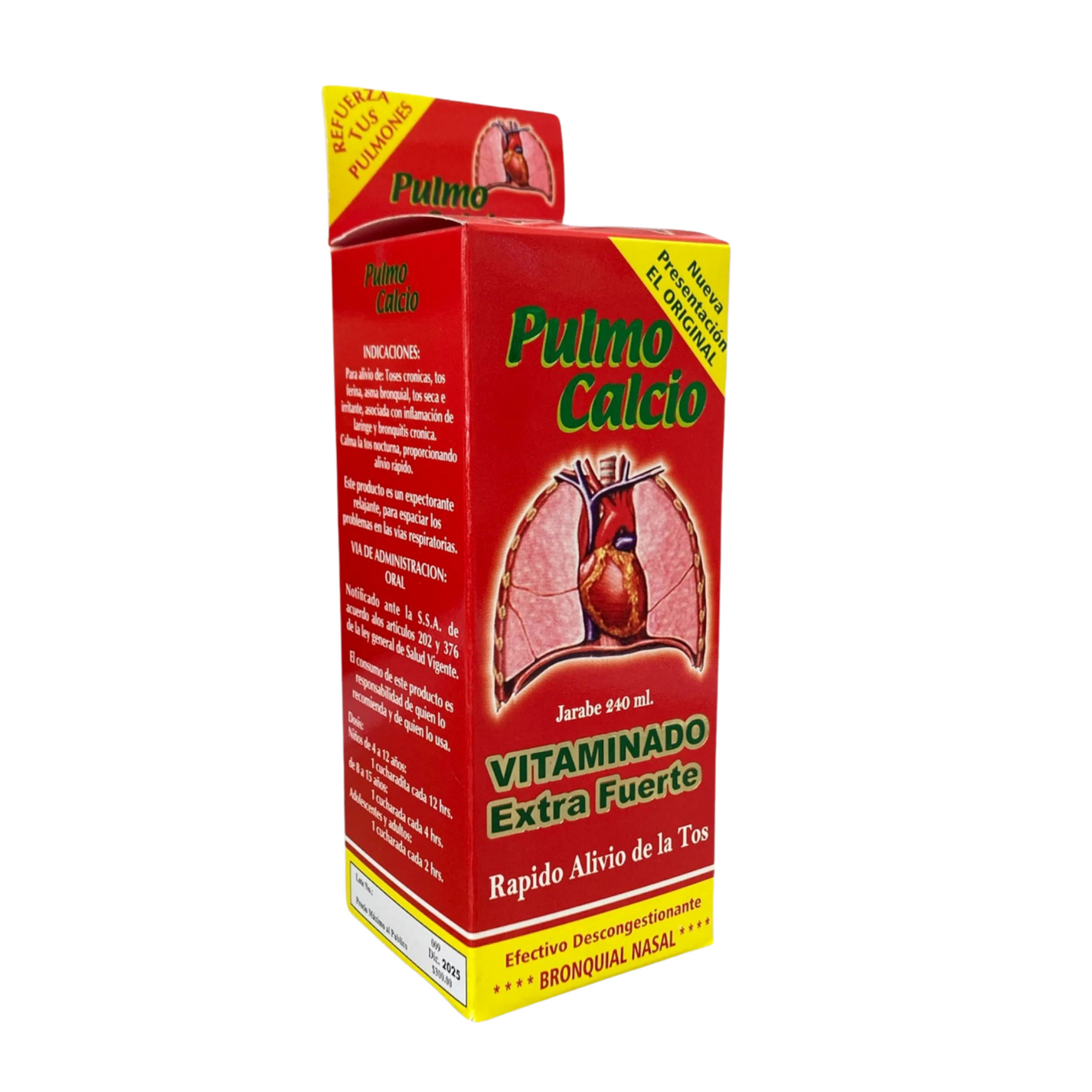 PULMO CALCIO EXTRA FUERTE CON MIEL 240 ML – Natur